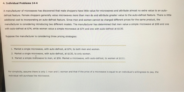 Solved 4. Individual Problems 14-4 A manufacturer of | Chegg.com Solved 4. Individual Problems 14-4 A manufacturer of | Chegg.com