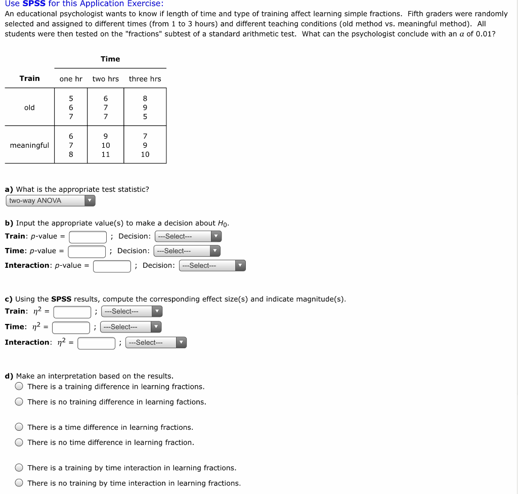 Solved Use SPSS for this Application Exercise: An | Chegg.com