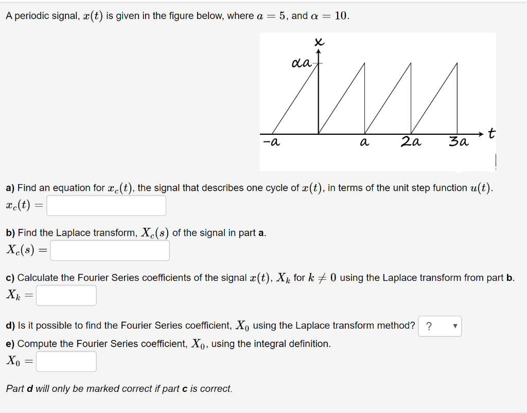 Solved A periodic signal, x(t) is given in the figure below, | Chegg.com
