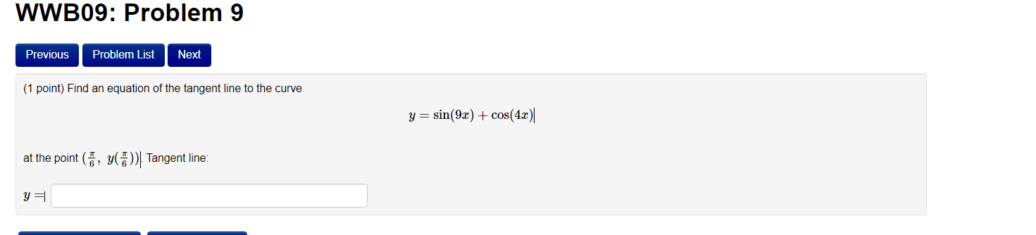Solved WWB09: Problem 10 Previous Problem List Next (1 | Chegg.com