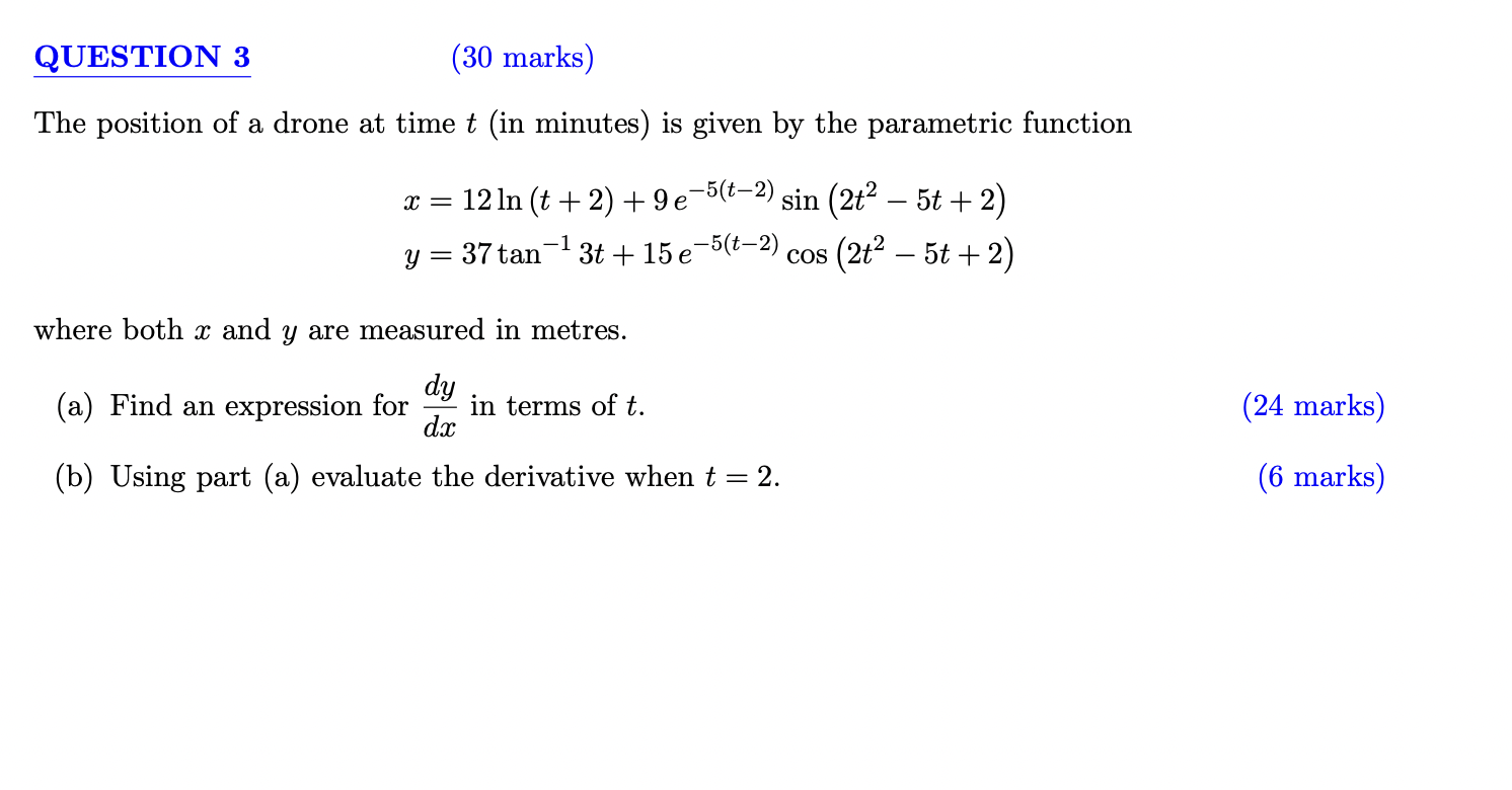 Solved (a) Full working to evaluate the derivative | Chegg.com