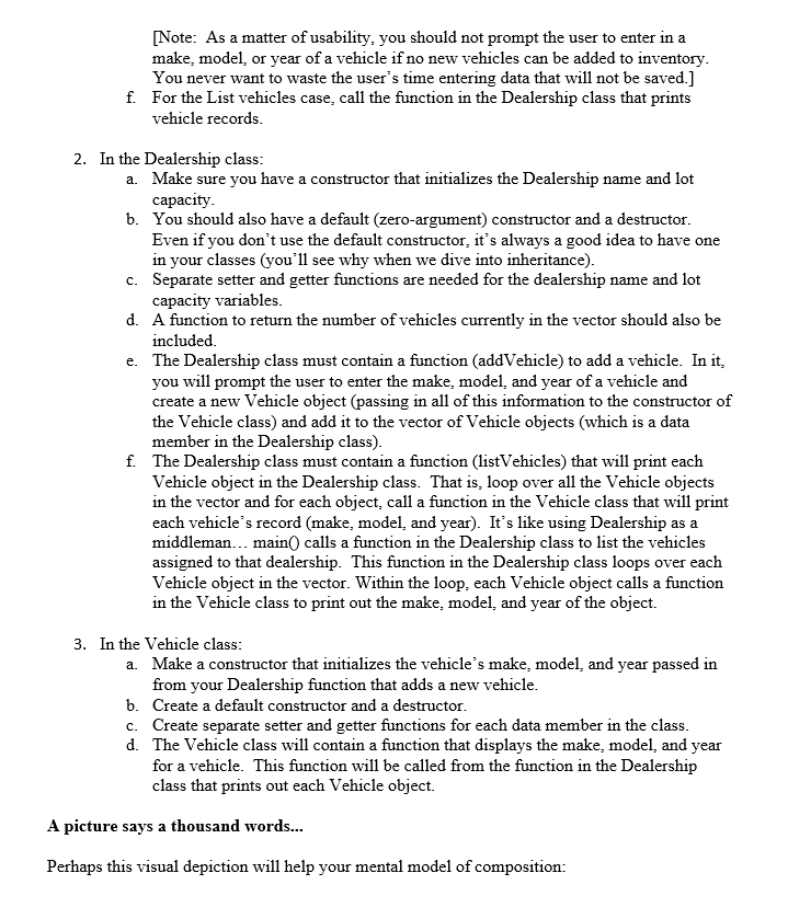 Solved Dealership The objective of this assignment is to | Chegg.com