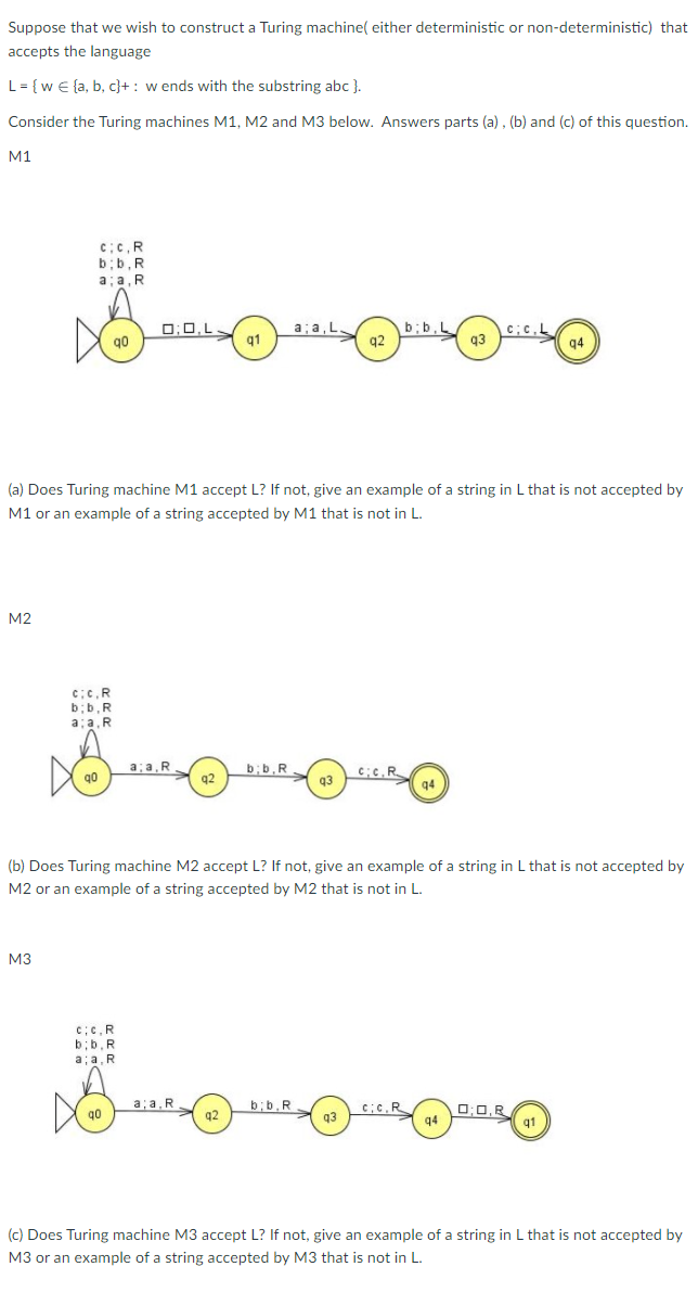 Solved Suppose that we wish to construct a Turing machine | Chegg.com