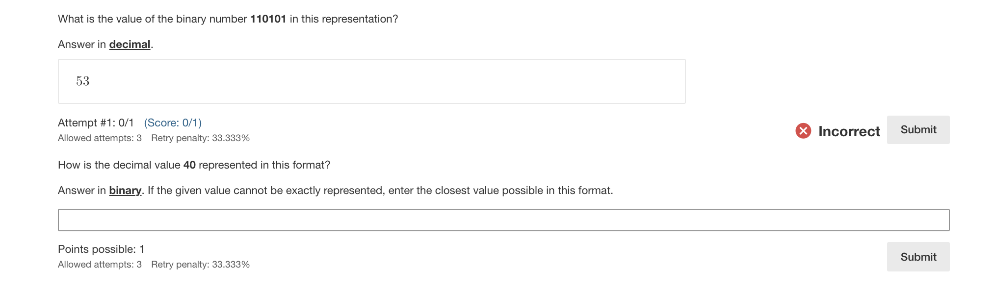 Solved For the questions on this page, use a 6-bit | Chegg.com