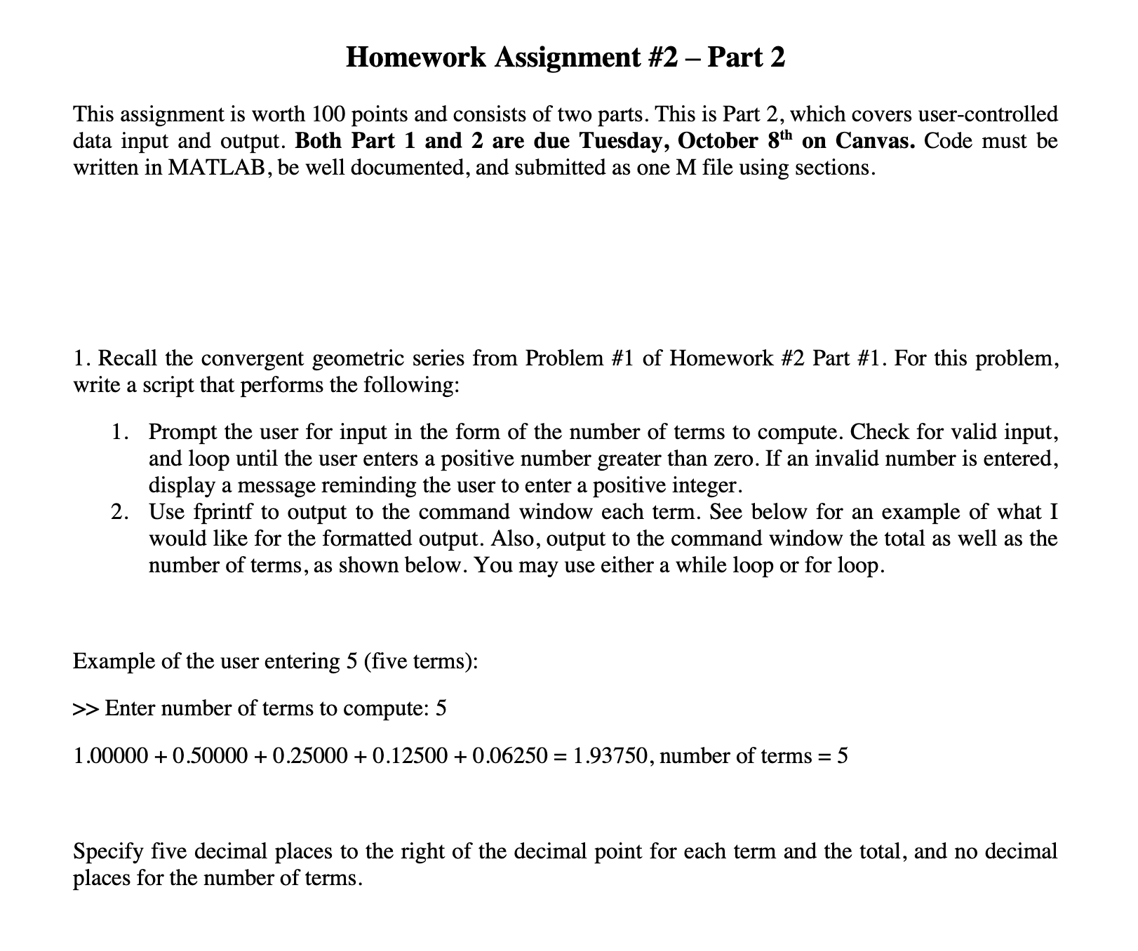 Solved Homework Assignment #2 - ﻿Part 2This assignment is | Chegg.com