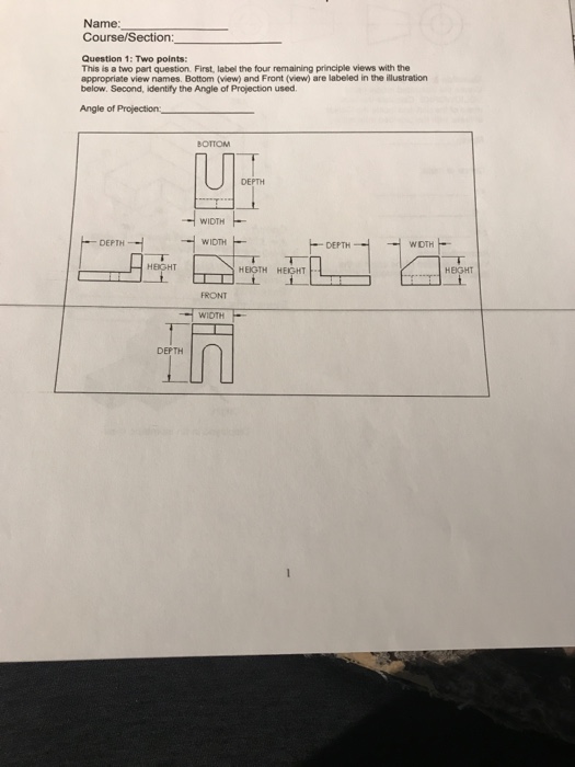 Solved Name: Course/Section: Question 1: Two points: This is | Chegg.com