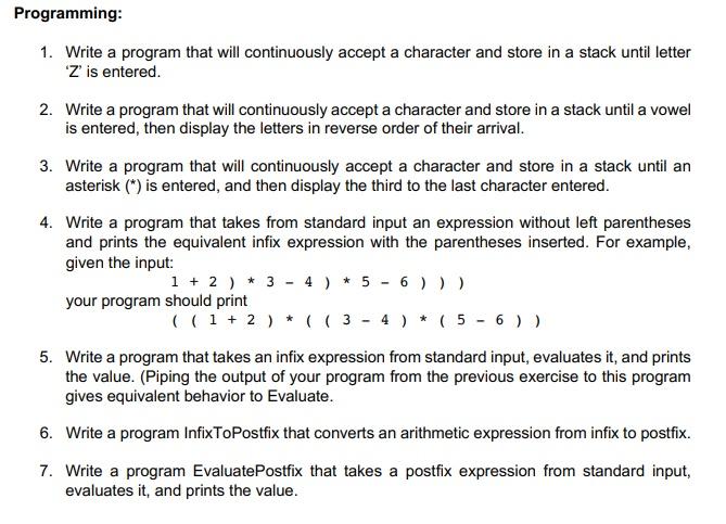 Solved Programming: 1. Write a program that will | Chegg.com