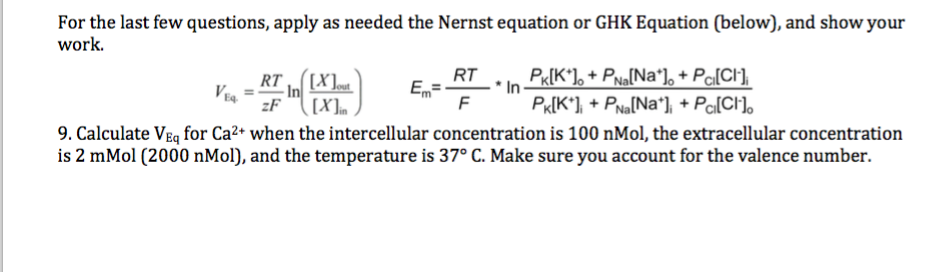 Solved For the last few questions, apply as needed the | Chegg.com