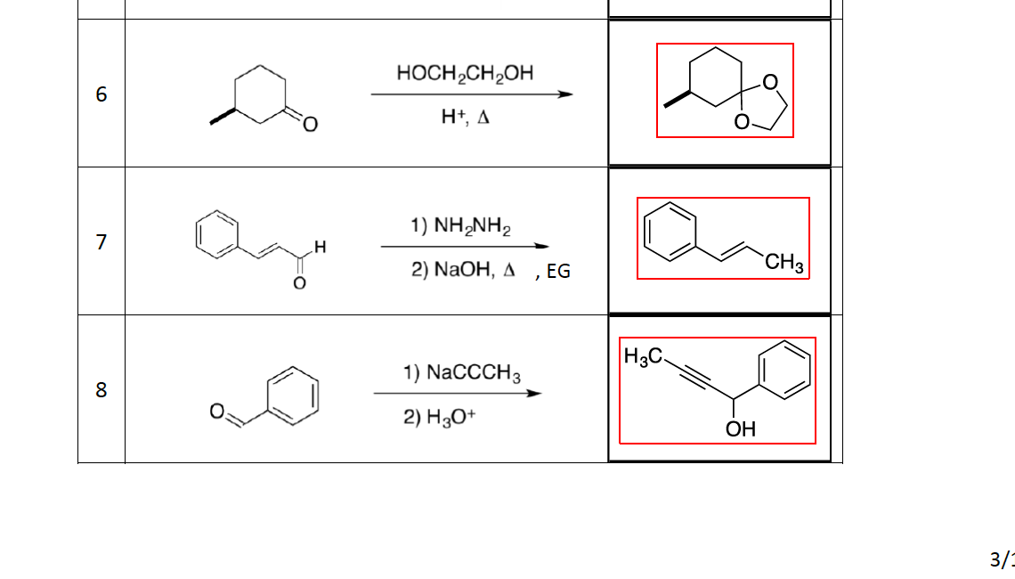 Solved HOCH2CH2OH 6 H, A 1) NHANH 7 Qg H 2) NaOH, A EG CH3 | Chegg.com