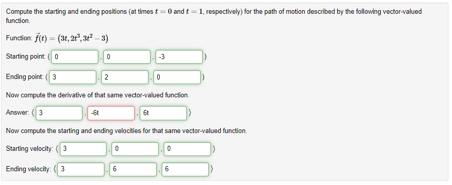 Solved Compute the starting and ending positions (at times | Chegg.com