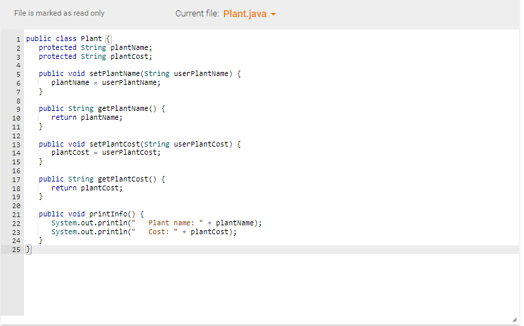 Solved Given a base Plant class and a derived Flower class, | Chegg.com