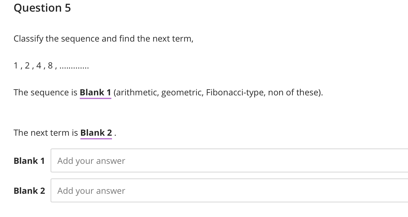 Solved Classify the sequence and find the next term, | Chegg.com