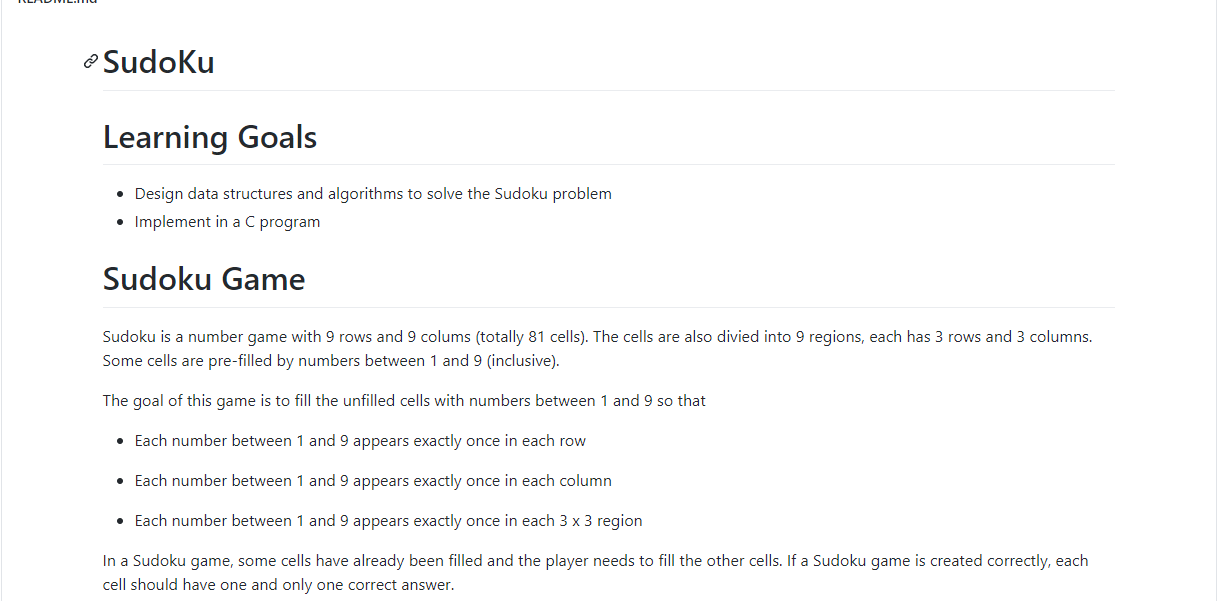 Solved Sudoku Learning Goals • Design Data Structures And