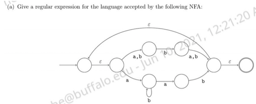 Solved (a) Give a regular expression for the language | Chegg.com