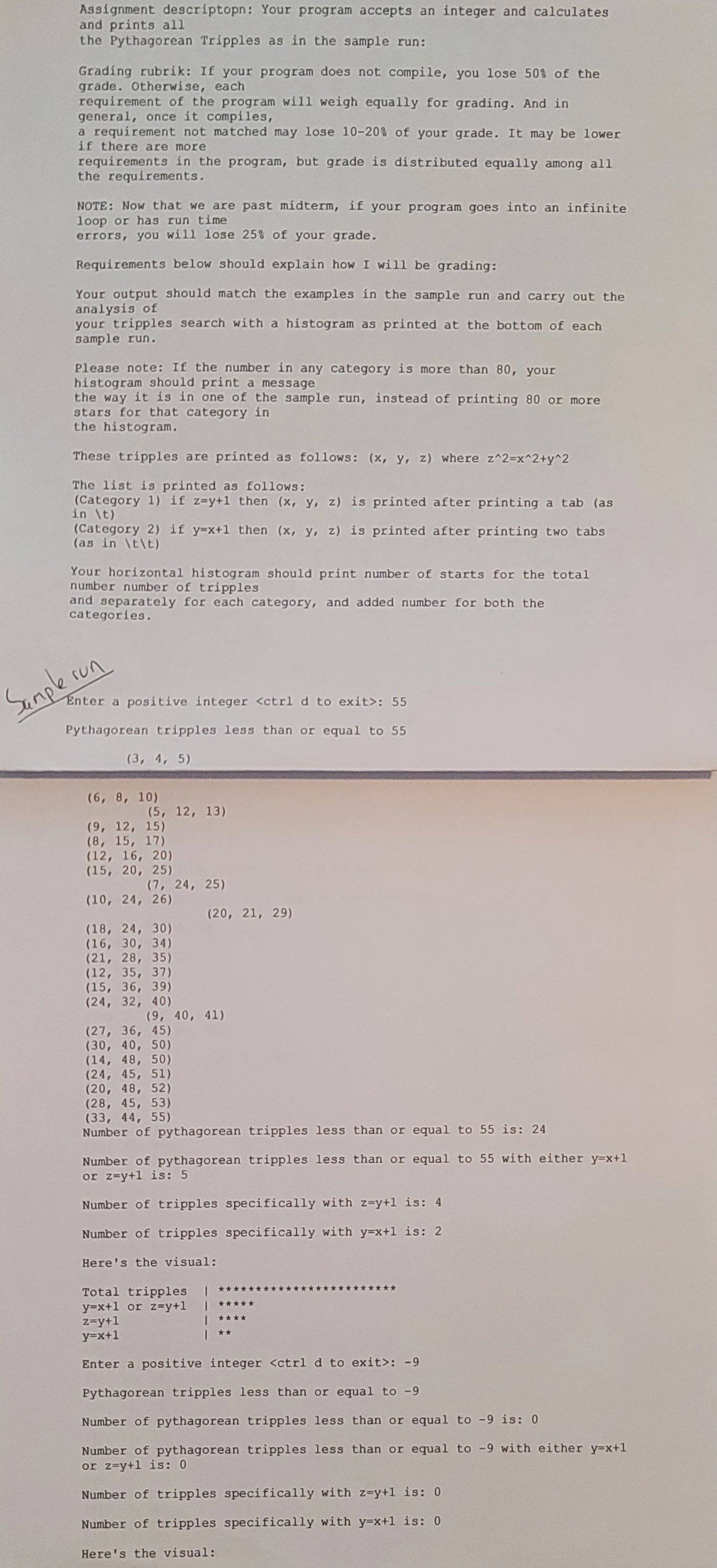 Solved I am using textpad with Java.Total triples | Chegg.com
