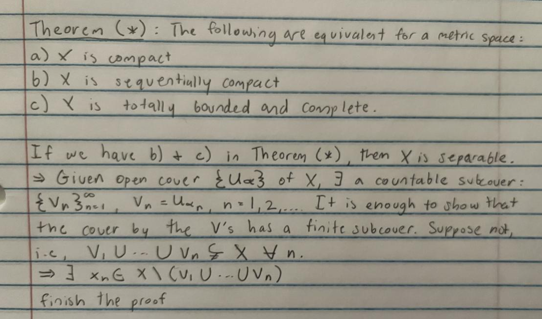 Solved Theorem (∗) : The following are equivalent for a | Chegg.com
