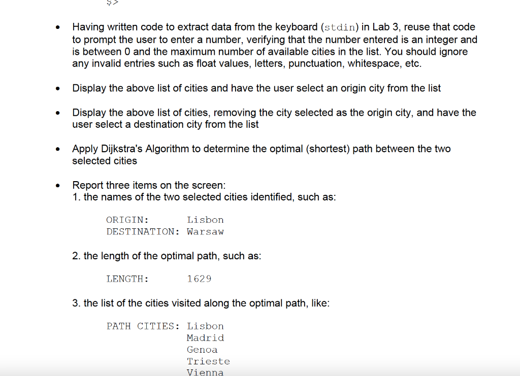 Solved Problem 1 (100 points]: Shortest Routes The goal of | Chegg.com