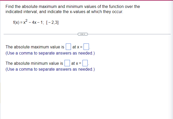 Solved Find the absolute maximum and minimum values of the | Chegg.com