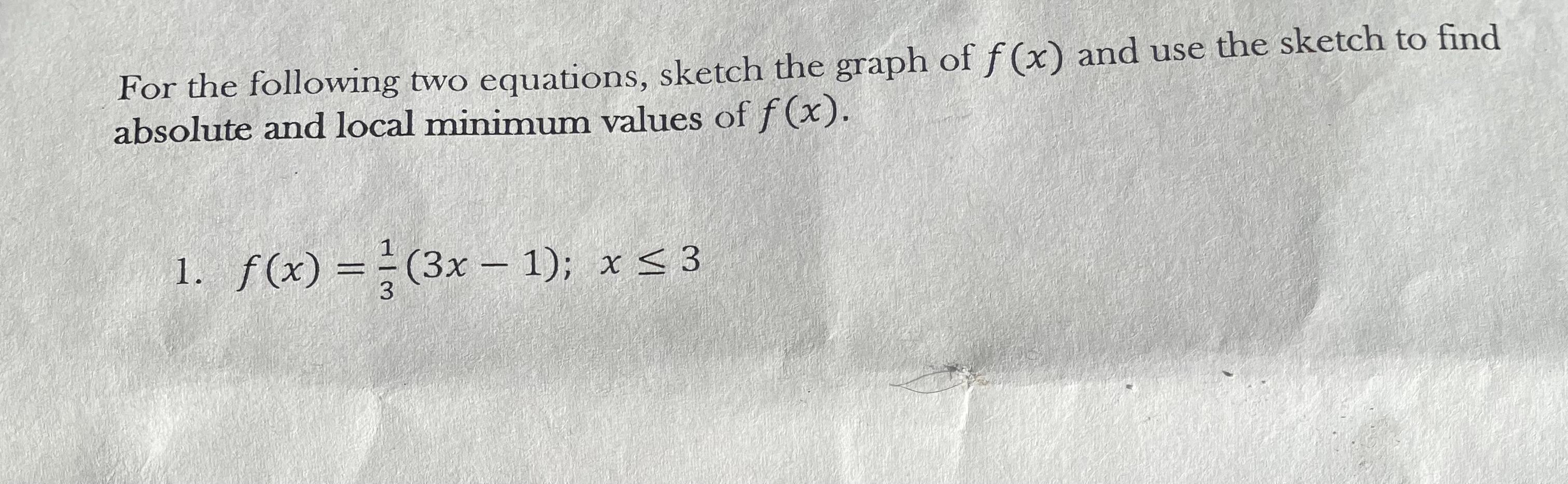 Solved For the following two equations, sketch the graph of | Chegg.com