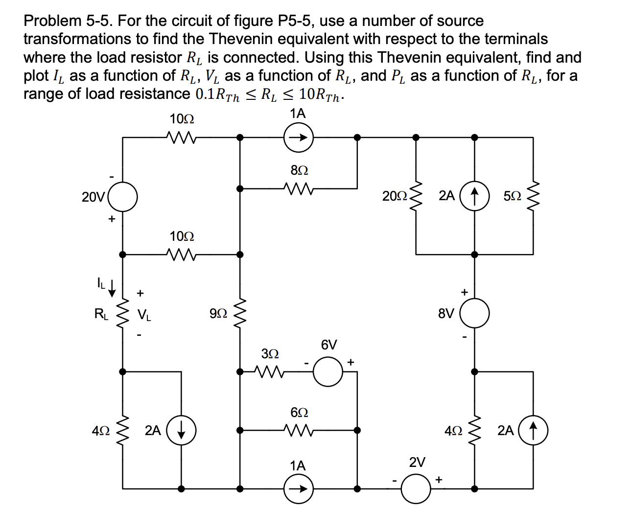 Solved Problem 5-5. For the circuit of figure P5-5, use a | Chegg.com