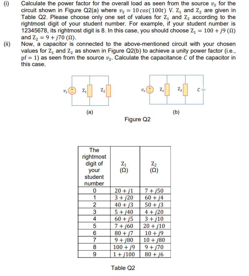 Solved (i) Calculate the power factor for the overall load | Chegg.com