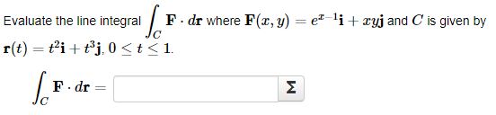 Solved Evaluate the line integral ∫CF⋅dr where | Chegg.com
