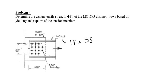 Solved Problem 4 Determine the design tensile strength ФРп | Chegg.com