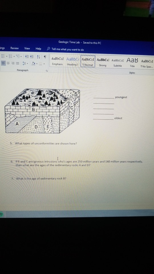 Solved Geologic Time Lab Tell me what you want to do Saved | Chegg.com