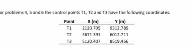 Solved 5. (Resection Problem) For the determination of the | Chegg.com