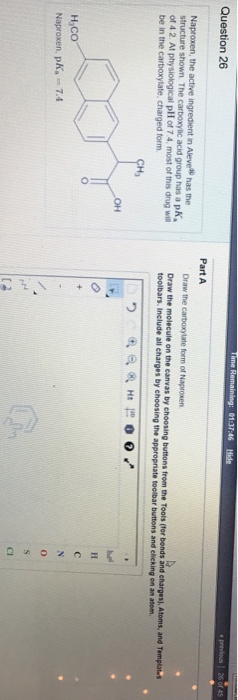 Solved Naproxen, the active ingredient in Aleve has the | Chegg.com