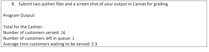 Solved Grocery Store simulation - Queue implementation | Chegg.com
