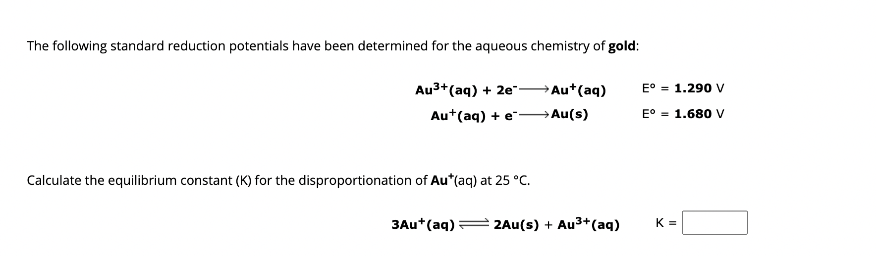 Solved The Following Standard Reduction Potentials Have Been