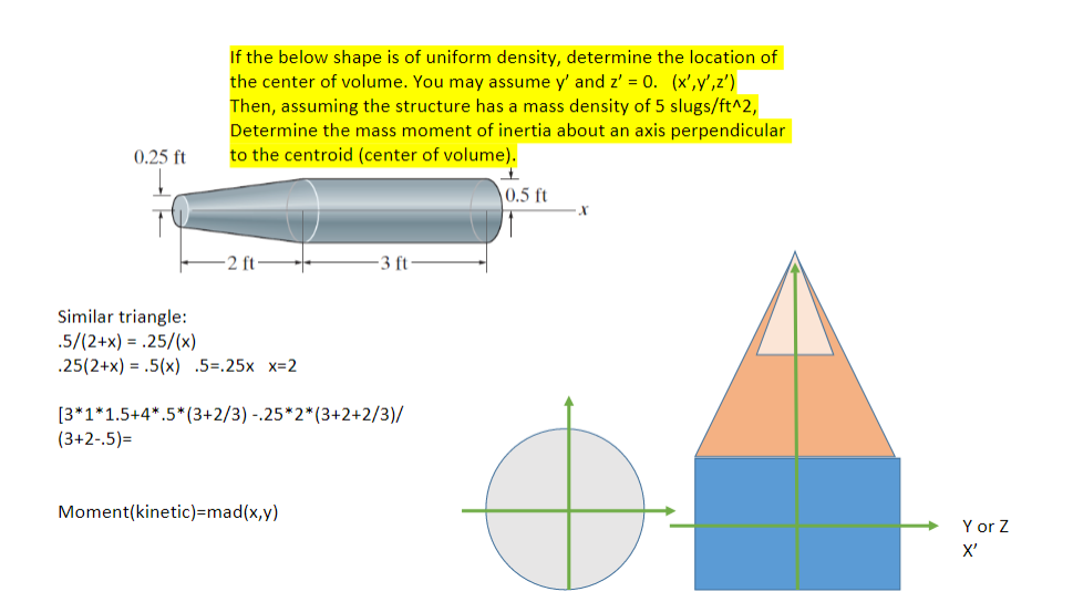 Solved If the below shape is of uniform density, determine | Chegg.com