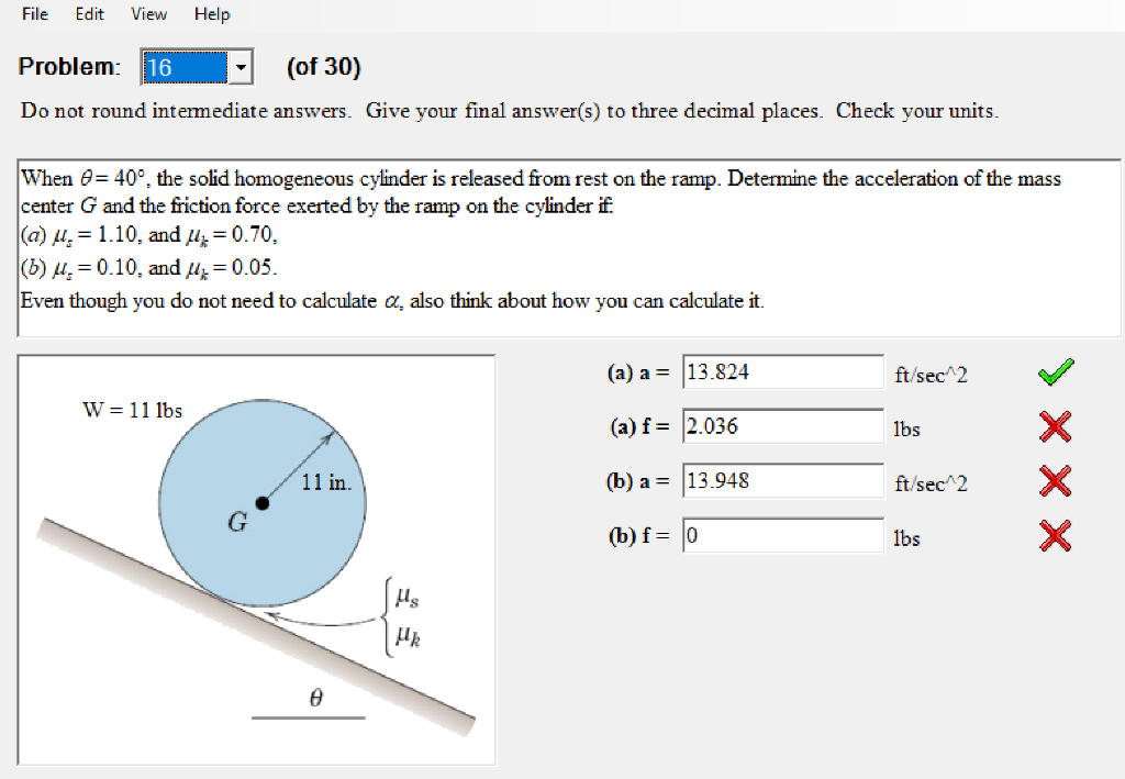 Solved File Edit View Help Problem: 16 (of 30) Do not round | Chegg.com