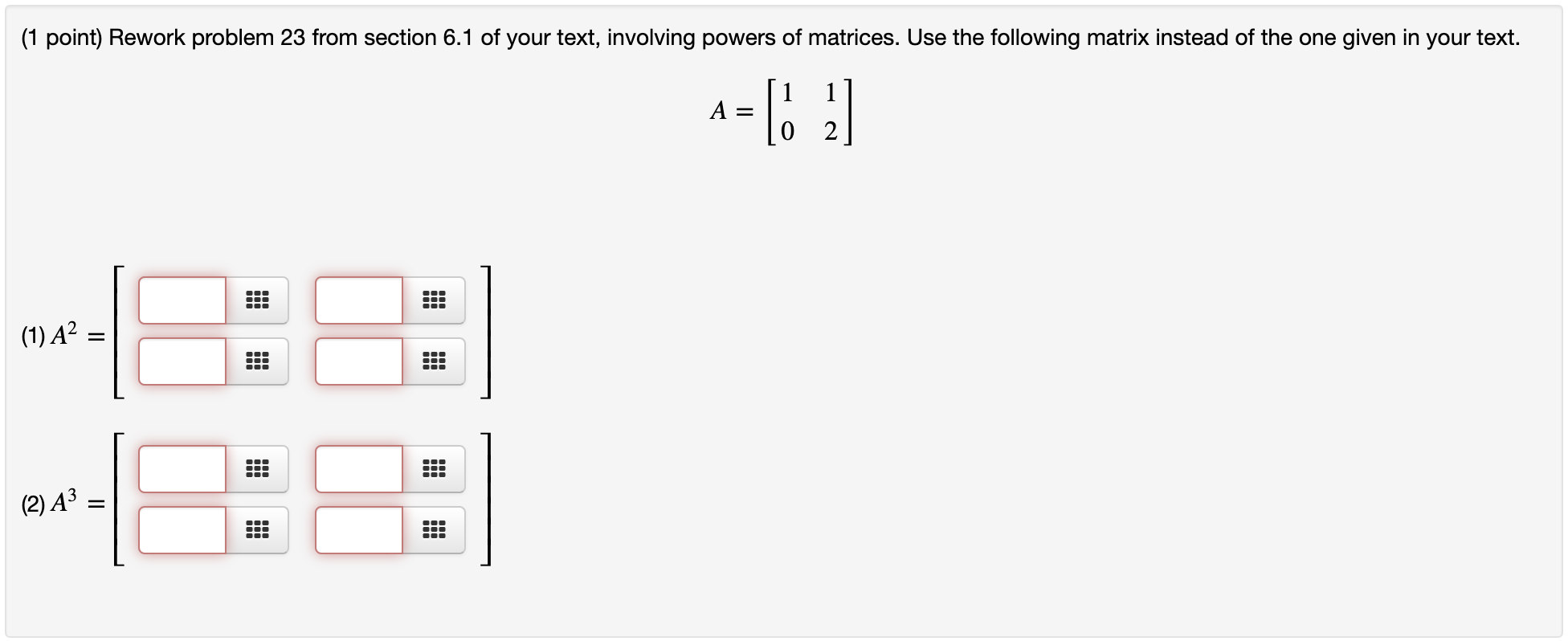 Solved 1 Point Rework Problem 23 From Section 6 1 Of Your