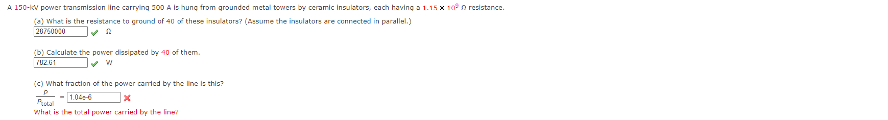 Solved For part C, I've tried answers 1.04x10^-6, | Chegg.com