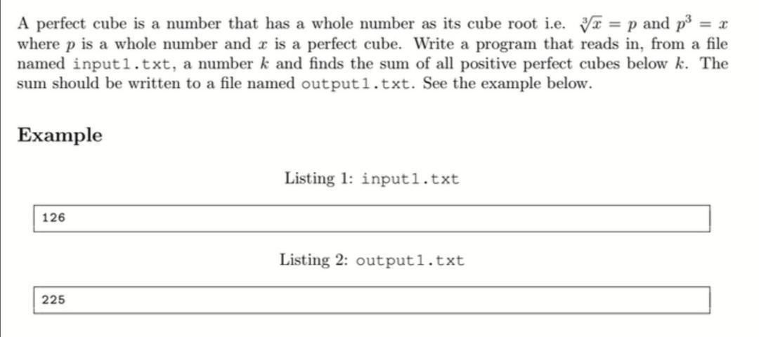 Solved =r A perfect cube is a number that has a whole number | Chegg.com