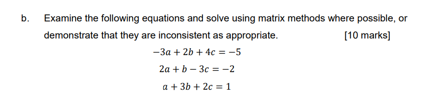 Solved Examine the following equations and solve using | Chegg.com