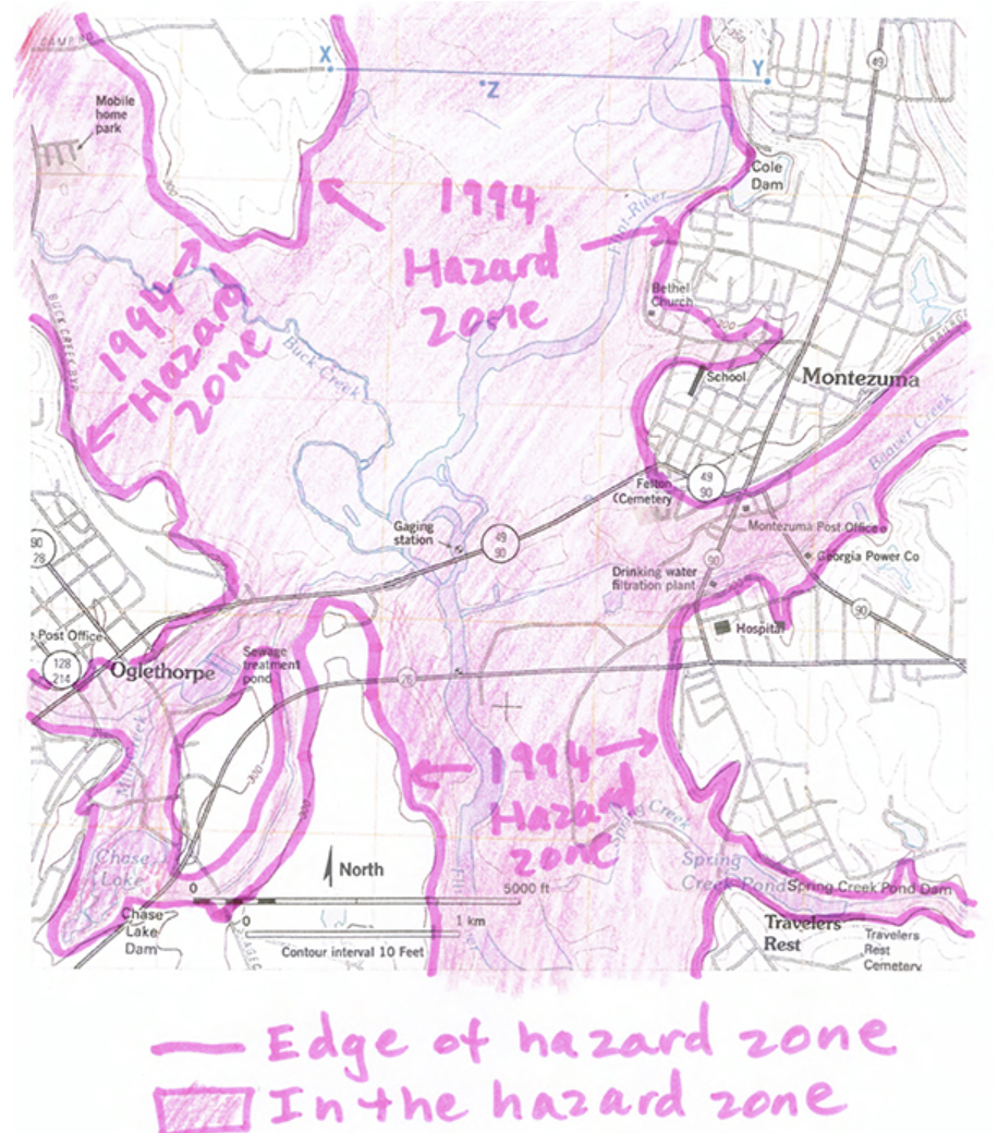 Solved PART 2 – The Flint River in Montezuma, Georgia On a | Chegg.com