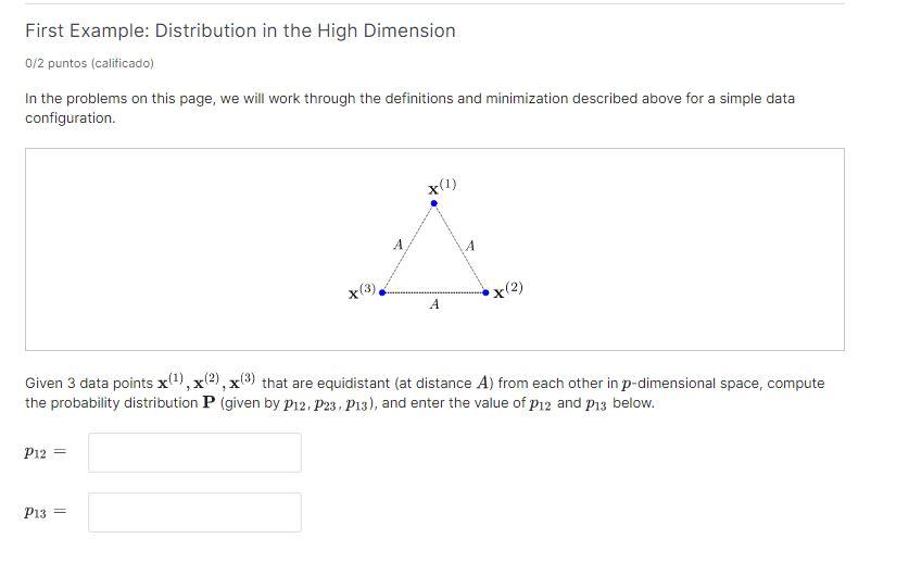 Solved First Example: Distribution in the High Dimension 0/2 | Chegg.com