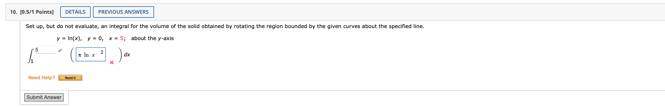 Solved Points]Set up, ﻿but do not evaluate, an integral for | Chegg.com