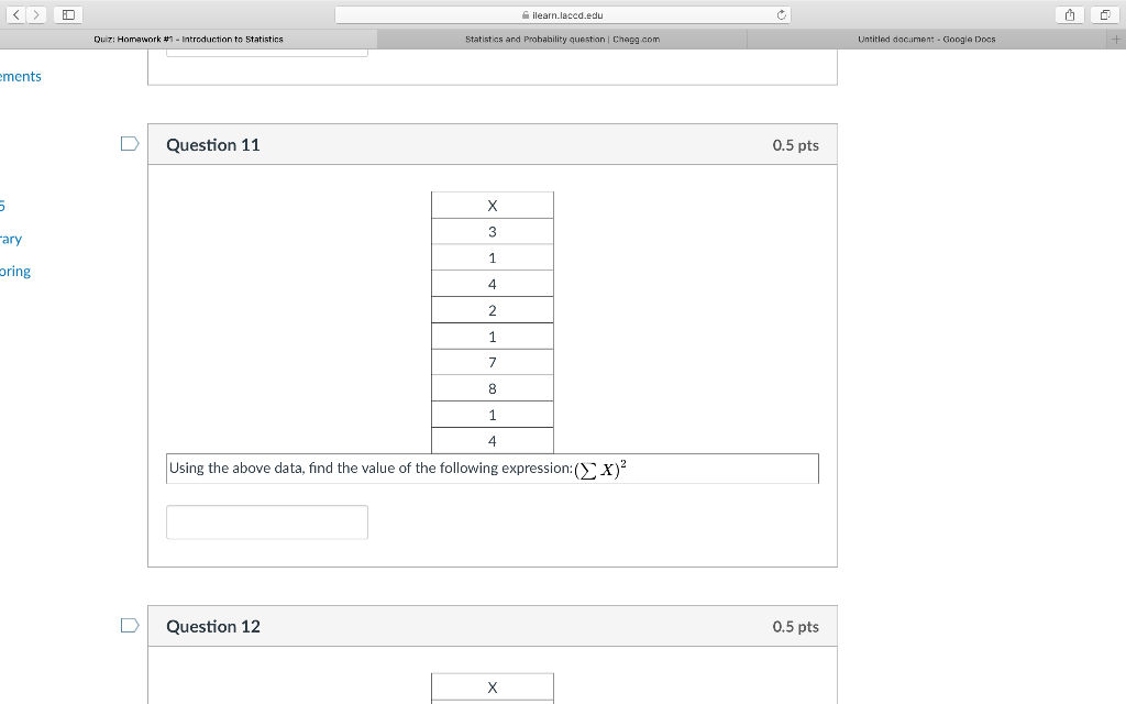 Solved ilearn.laccd.edu Duiz: Homework #1 - Introduction to | Chegg.com