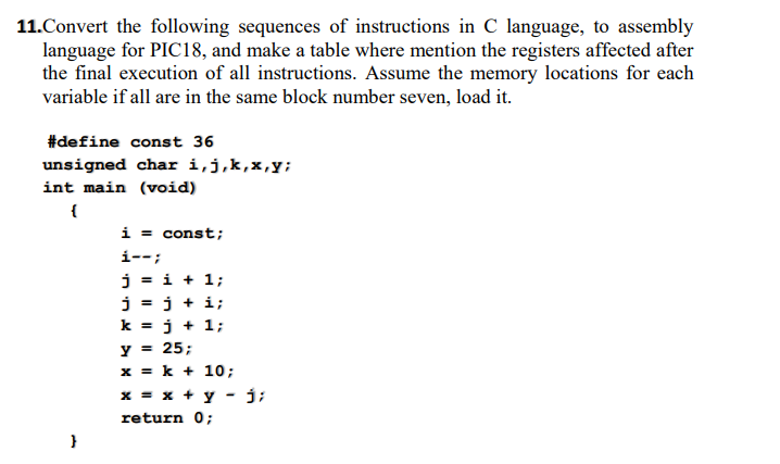 Solved 11. Convert the following sequences of instructions | Chegg.com