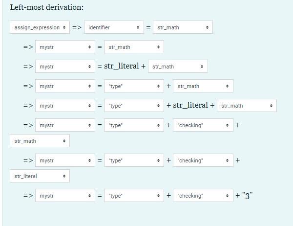 Solved Question 1 Based on the left-most derivation, draw | Chegg.com
