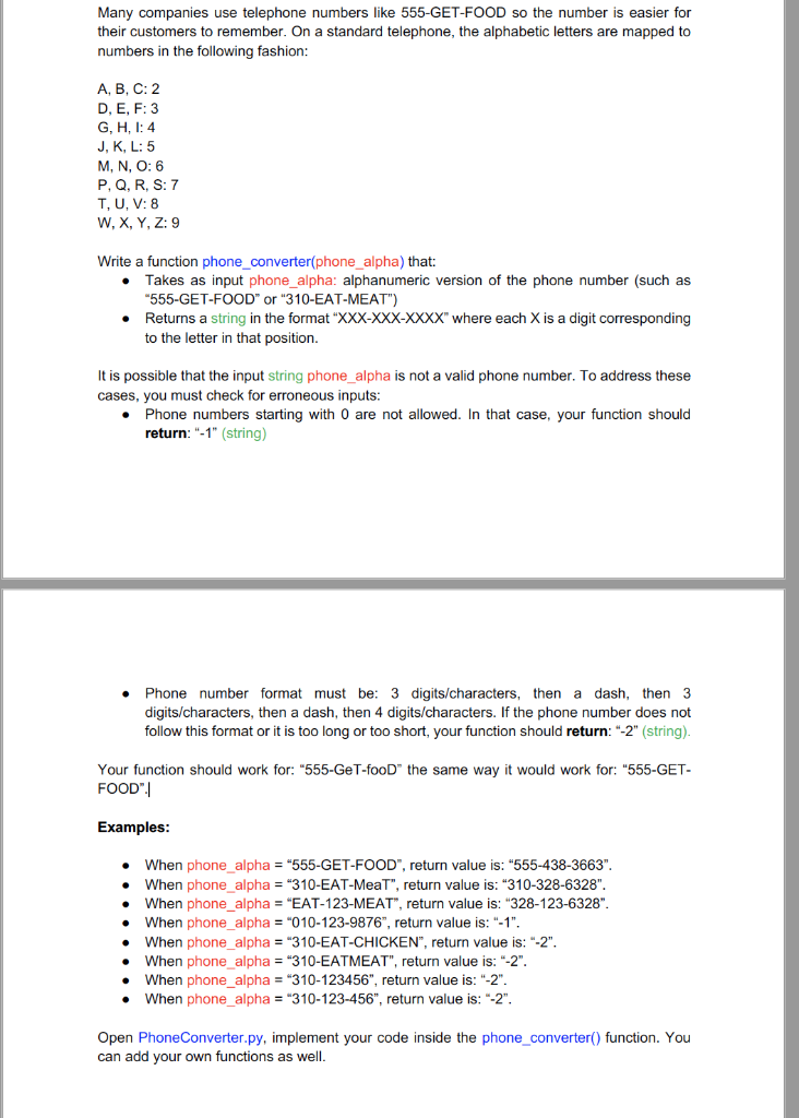 Solved Many companies use telephone numbers like | Chegg.com