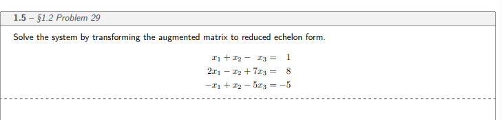 Solved Solve the system by transforming the augmented matrix | Chegg.com