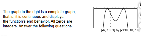 Solved For each graph answer: A) List the zeros whose | Chegg.com