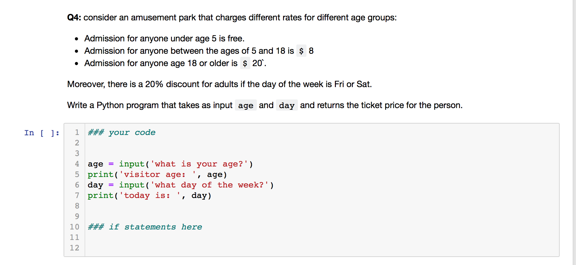 Solved Q2: Write an if-elif-else statement that evaluates | Chegg.com