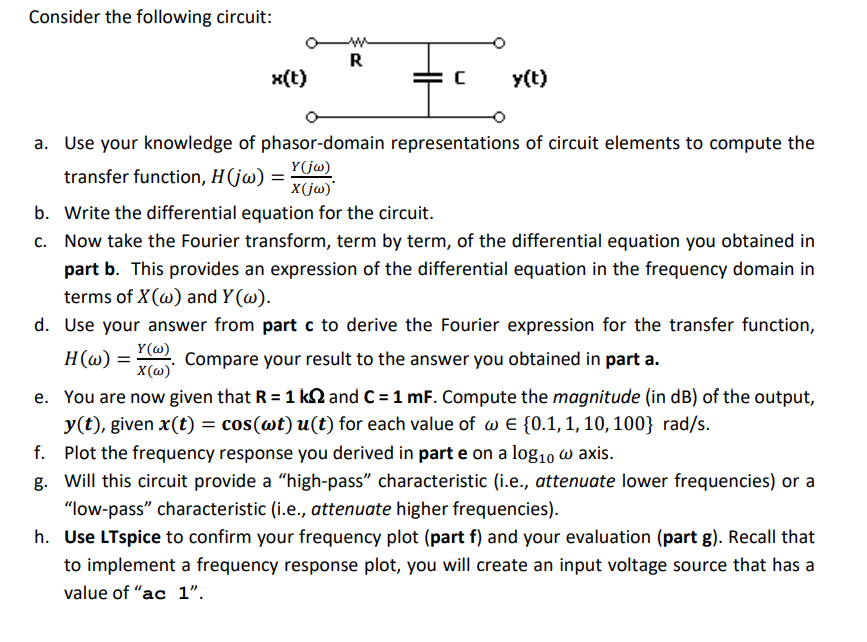 Solved Consider the following circuit: a. Use your knowledge | Chegg.com