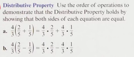 Solved Distributive Property Use the order of operations to | Chegg.com